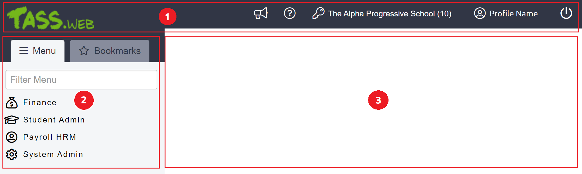 TASS.web User Interface